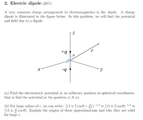 Solved 2 Electric Dipole 20 A Very Common Charge Chegg