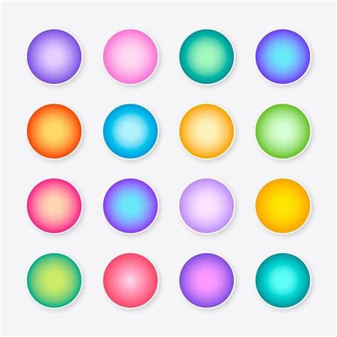 Free Vector Gradient Color Set Element