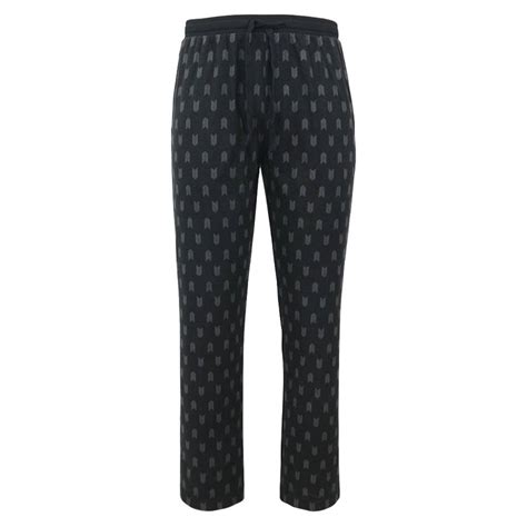 Pantalón George Talla G Con Elástico Y Estampado A Contraste Negro