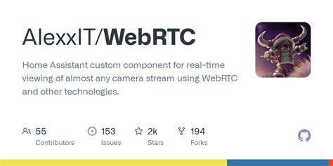 Github Alexxitwebrtc Home Assistant Custom Component For Real Time