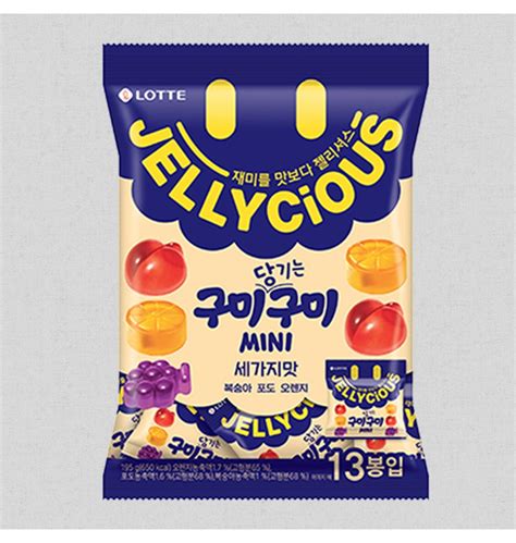 롯데 젤리셔스 구미구미 젤리 195g 15g X 13봉 티몬