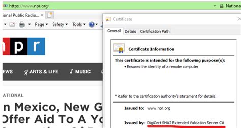 green ev indicator on address bar missing in edge and ie11 on two pc s