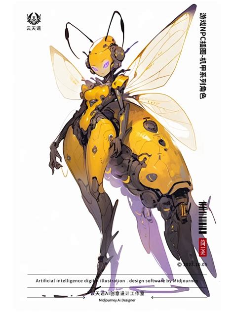 游戏动漫角色 机甲女昆虫战士