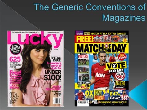 The Generic Conventions Of A Magazine