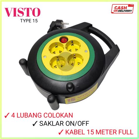 สวิตช์ม้วนสายเคเบิล วิสโต เปิดปิด 4 รูปลั๊ก สาย 10 เมตร And 15 เมตร