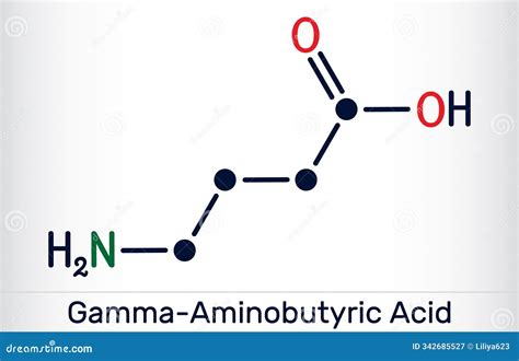 Gamma Aminobutyric Acid Gaba Molecule Chemical Structure Of Relaxation Neurotransmitter