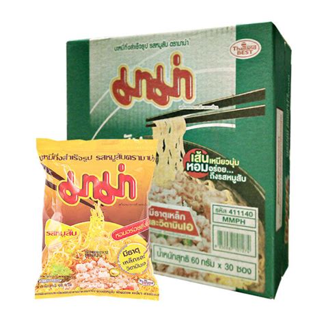 มาม่าบะหมี่รสหมูสับ ยกกล่อง 30 ซอง Th