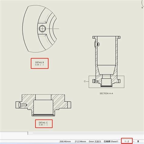 【技巧分享】揭秘 Solidworks 工程图1 1输出的秘密：如何优雅处理多比例视图？ 哔哩哔哩