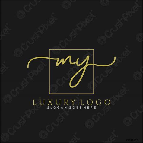 My Initial Handwriting Logo Design Stock Vector 2616913 Crushpixel