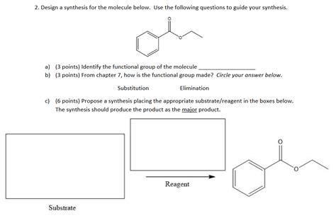 solved 2 design a synthesis for the molecule below use the