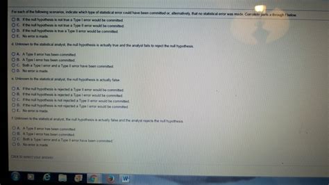 solved for each of the following scenarios indicate which