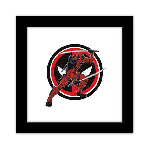 Gallery Pops Marvel Deadpool And Wolverine Deadpool Katana Badge Framed