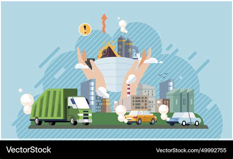 Industrial Pollution Trash Emission Must Vector Image