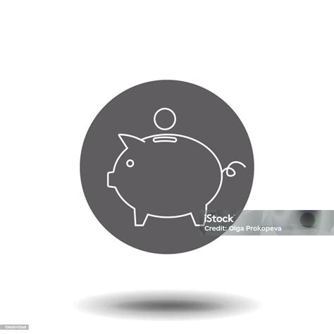 저금통 선 아이콘 개요 벡터 기호 선형 스타일 그림 흰색 절연 심볼 로고 그림입니다 픽셀 완벽 한 벡터 그래픽 경제에 대한 스톡