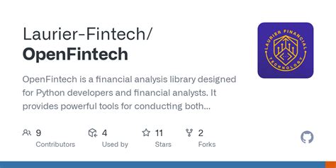 Github Laurier Fintechopenfintech Openfintech Is A Financial Analysis Library Designed For