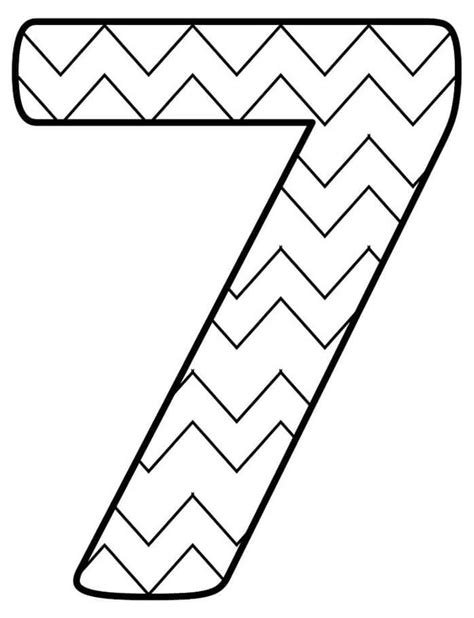 Number 7 Coloring Pages Coloringlib