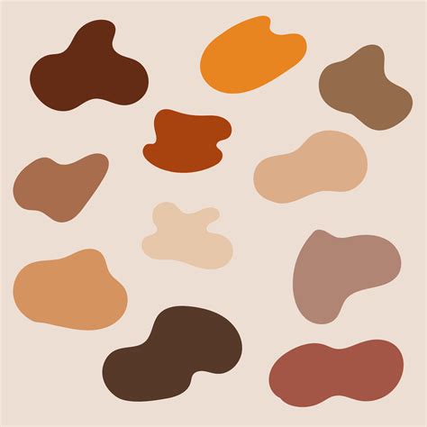 Organic Blob Shapes With Warm Earth Tone Color 11995456 Vector Art At