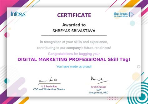 Shreyas Srivastava On Linkedin Infosys Digitalmarketing Skillup