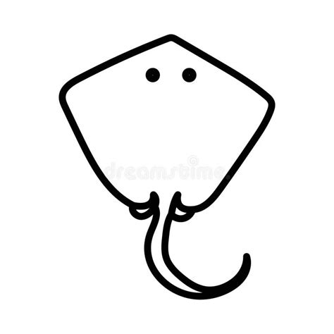 Stingray Linear Logo Mark In Black And White Stock Vector Illustration Of Group Graphic