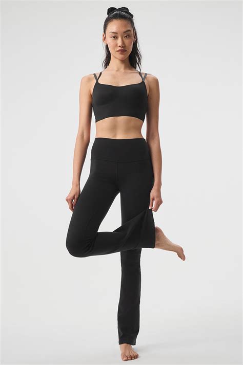 Airbrush High Waist Bootcut Legging Black Alo Yoga