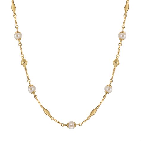 Gold Plated Fresh Water Pearl Necklace Nikoo