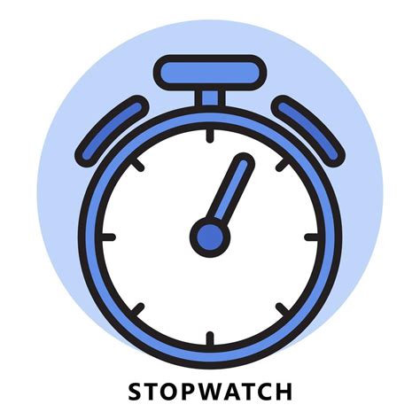 Stopwatch Icon Cartoon Timer Symbol Vector 12190714 Vector Art At Vecteezy