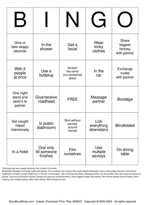 I Ve Had Sex Bingo Cards To Download Print And Customize