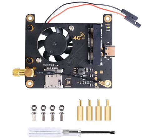 52pi 4g 3g Cellular Hat For Raspberry Pi And Jetson Nano Black Robotshop