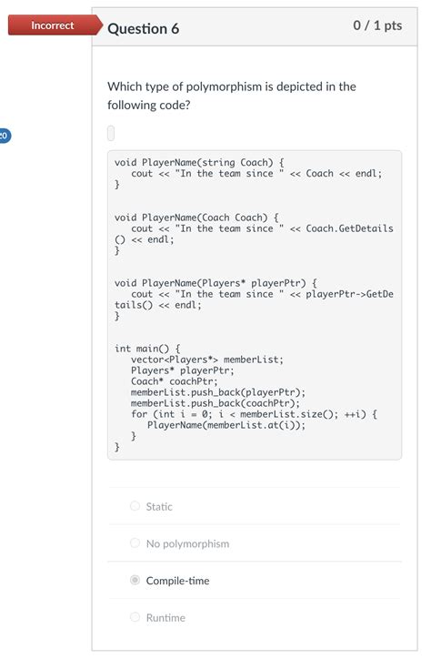 Solved Which Type Of Polymorphism Is Depicted In The