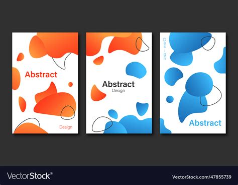 Gradient Abstract Shapes Set Royalty Free Vector Image