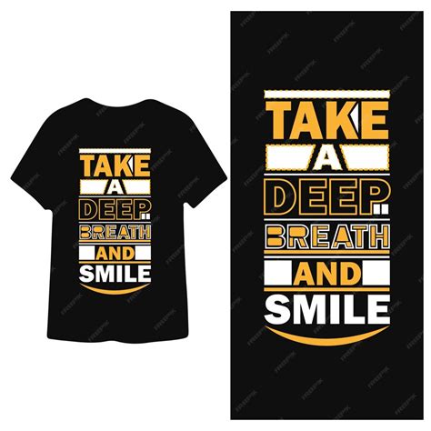 Premium Vector Take A Deep Breath And Smile Motivational Quote Design