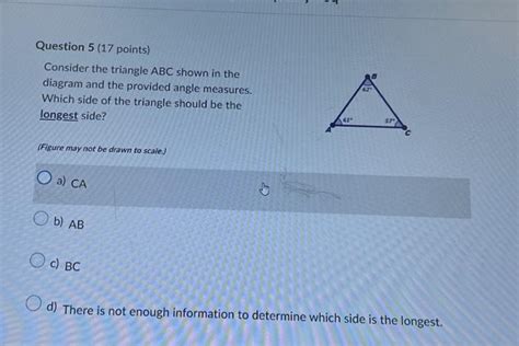 Solved Question Points Consider The Triangle ABC Chegg