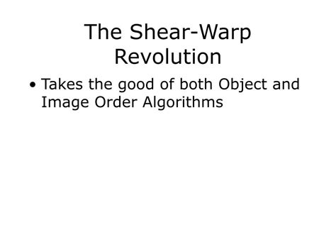 Ppt Volume Rendering And Shear Warp Factorization Powerpoint