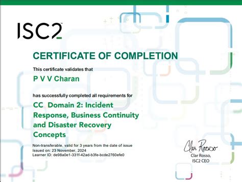 Cybersecurity Certification Incidentresponse Businesscontinuity