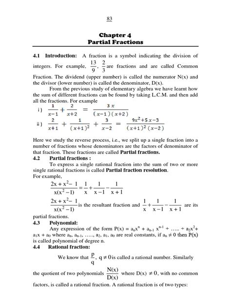 partial fractions 2 week 4 pdf numerical analysis mathematical concepts