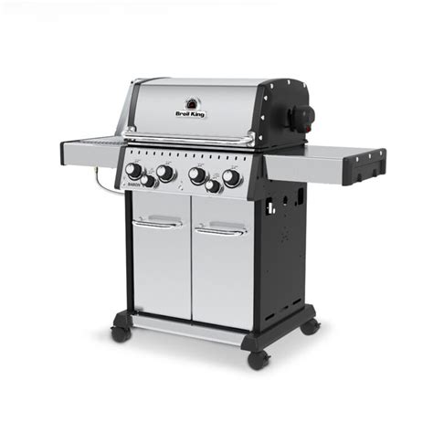 Barbecue gaz Broil King Baron IR inox plancha rôtissoire