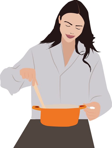 Girl Cooking Illustration Vector On White Background 13778980 Vector