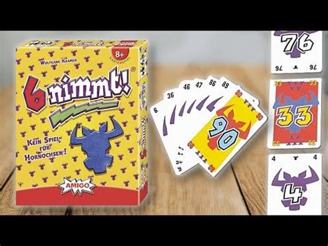 6 NIMMT Spielregeln TV Spielanleitung Deutsch Amigo Regeln Hornochse
