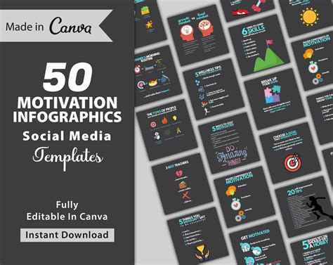 50 Motivational Templates For Social Media Motivational Infographics