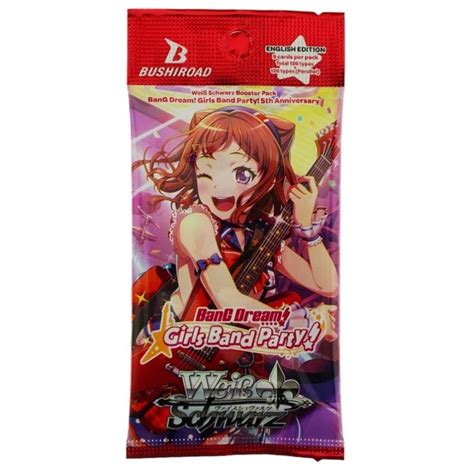 Weiss Schwarz Bang Dream Girls Band Party 5th Anniversary English