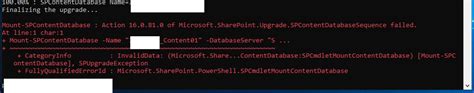 2016 Exception Action 160810 Of Microsoftsharepointupgrade