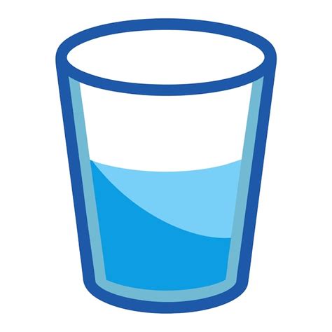 Water Glass Flat Icon Clipart Design Vector Art And Illustration