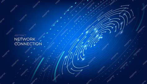 Premium Vector Abstract Digital Network Connection Futuristic Connection Circle Background