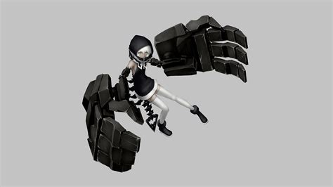 White Hair Black Rock Shooter Series Strength Black Rock Shooter