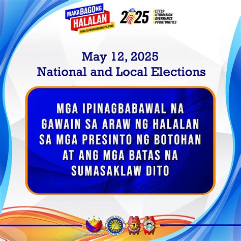Police - Mga Ipinagbabawal na Gawain sa Araw ng Halalan sa mga Presinto ...