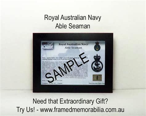 Able Seaman Royal Australian Navy Badge Framed For Display