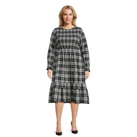 Terra And Sky Dresses Nwt Terra Sky Plus Size Tiered Peasant Midi