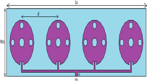 1 × 4 Linear Circular Slotted Patch Antenna Array Download