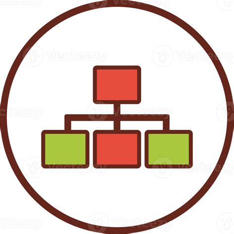 Organization Chart Flat Icon In Circle 25213174 Png
