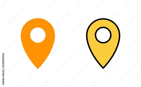 Pin Icon Set For Web And Mobile App Location Sign And Symbol